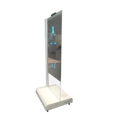 China White 1080X1920 Resolution 55 inch Floor Standing Transparent OLED 3D digital human chatbot for sale