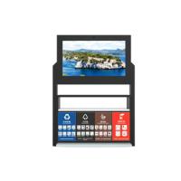 China 55 inch waterproof and lightning protection outdoor lcd screen with garbage bin for sale