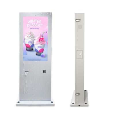 China 43-inch Touchscreen Vertical Outdoor Lcd Advertising Player with Built-in Card Reader and Printer for sale