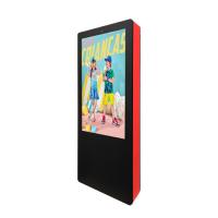 China 55-inch custom-made vertical advertising screen in black and red for shopping malls for sale