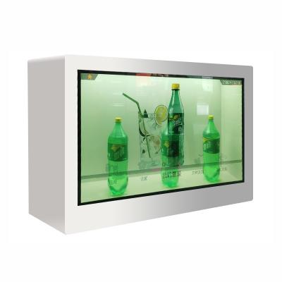 China 65 inch Transparent Touch Screen Advertising Monitor Android Transparent LCD showcase price for sale