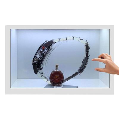 China high quality multi touch 43 inch transparent advertising display price for sale