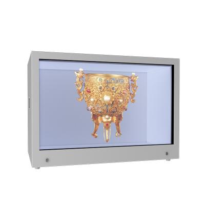 China 49 Inch Transparent Touch Screen Advertising Monitor Showcase LCD Display Box transparent lcd technology price for sale