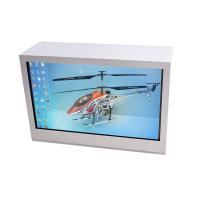 China 55 inch transparent advertising display manufacturer indoor double sided digital signage screen display for shop window for sale