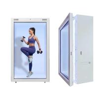 China 85 inch 3D Video Holographic Transparent Touch Screen Display LCD Showcase Human Size Interactive 3d Hologram Box for sale