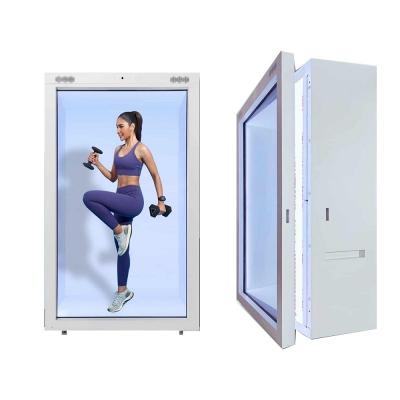 China 85 inch 3D Video Holographic Transparent Touch Screen Display LCD Showcase Human Size Interactive 3d Hologram Box for sale