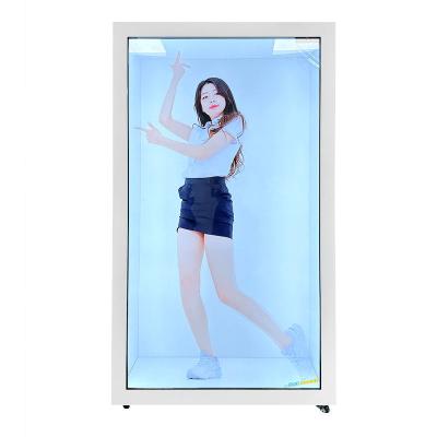 China 85 inch Indoor 3D Video Holographic transparent display box Lcd showcase Holobox Display Hologram Interactive Cabinet for sale