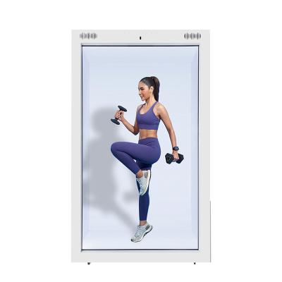 China 86 inch AI Virtual Digital Human 3D Interactive Hologram transparent screen display 3D Indoor Holographic Box with Holographic Fans for sale