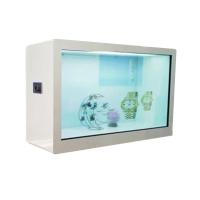 China 86 inch See Through Lcd Screen Product Showcase Lcd Display Box Android Touch Screen Advertising Player for sale