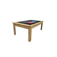 China 43 Inch Smart Wireless Charging Android System Smart Coffee Table Touch Screen with Cutsomized Color Bar LCD Design for sale