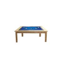 China 43 Inch Smart Wireless Charging Android System Smart Coffee Table Touch Screen with Cutsomized Color Bar LCD Design for sale