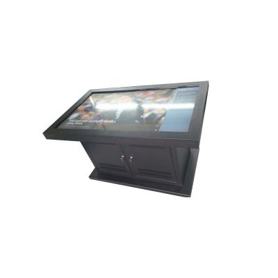China 65-Inch Capacitive Interactive Touch Screen Table with Cabinet Adjustable Inquiry Terminal for sale
