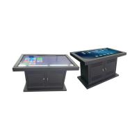 China 65-Inch Capacitive Interactive Touch Screen Table with Cabinet Adjustable Inquiry Terminal for sale