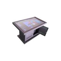China 65-Inch Capacitive Interactive Touch Screen Table with Cabinet Adjustable Inquiry Terminal for sale