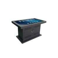 China 65-Inch Capacitive Interactive Touch Screen Table with Cabinet Adjustable Inquiry Terminal for sale