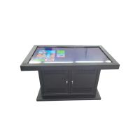 China 65-Inch Capacitive Interactive Touch Screen Table with Cabinet Adjustable Inquiry Terminal for sale