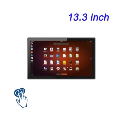 China 13.3 Inch Capacitive Linux Touch Screen Monitor Indoor Multi Touch Industrial Monitor Direct Factory for sale