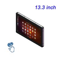 China 13.3 Inch Capacitive Linux Touch Screen Monitor Indoor Multi Touch Industrial Monitor Direct Factory for sale