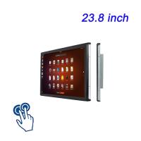 China 23.8 inch All-Metal Embedded Industrial All-in-One PC Rack-Mount HDMI Touchscreen Monitor for sale