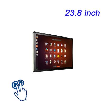 China 23.8 inch All-Metal Embedded Industrial All-in-One PC Rack-Mount HDMI Touchscreen Monitor for sale