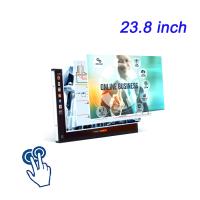 China 23.8 inch All-Metal Embedded Industrial All-in-One PC Rack-Mount HDMI Touchscreen Monitor for sale