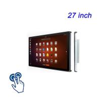 China 27 inch PLC Wall-Mounted Touch Embedded Computer Industrial Monitors for sale