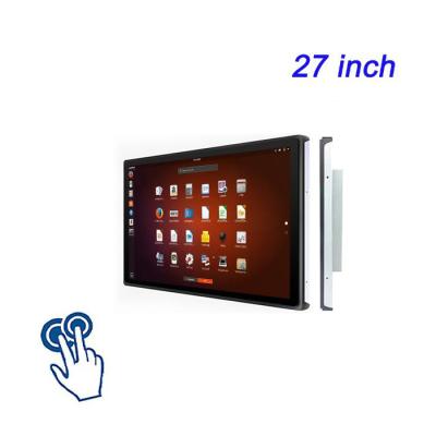 China 27 inch PLC Wall-Mounted Touch Embedded Computer Industrial Monitors for sale
