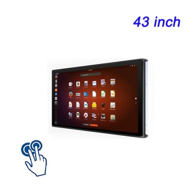 China 43 inch ZXTLCD Embedded Self-Service Vending Capacitive Linux Industrial Touch Monitor for sale