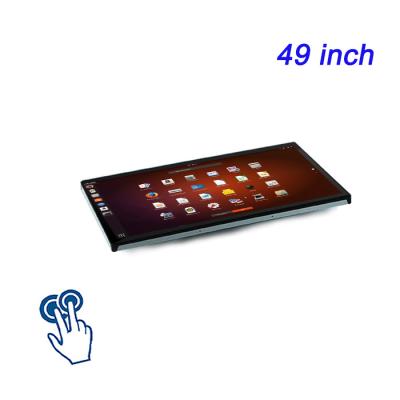 China 49 inch Embedded Dual Ethernet Port Advertising Dustproof Waterproof Industrial Touch Screen for sale