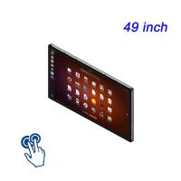 China 49 inch Embedded Dual Ethernet Port Advertising Dustproof Waterproof Industrial Touch Screen for sale