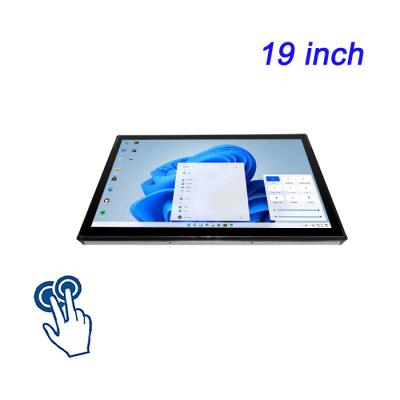 China 19 Inch Industrial Control Monitor Embedded Resistive Best TouchScreen Monitors Desktop for sale