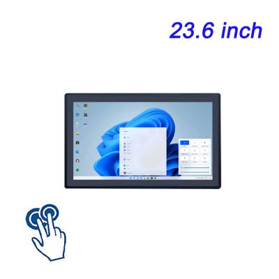 China Metal Casing 23.6 Inch Embedded Waterproof IP65 PC Industrial Capacitive HDMI TouchScreen Monitor for sale