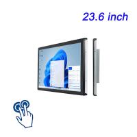 China Metal Casing 23.6 Inch Embedded Waterproof IP65 PC Industrial Capacitive HDMI TouchScreen Monitor for sale