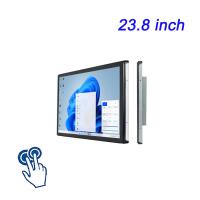China 23.8 inch Customizable Drivers and Software Support Included Capacitive Touchscreen Industrial Panel Mount Monitor with Metal Frame for sale
