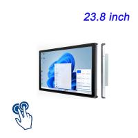 China 23.8 inch Customizable Drivers and Software Support Included Capacitive Touchscreen Industrial Panel Mount Monitor with Metal Frame for sale