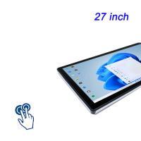 China 27 inch Widescreen Industrial Touch PC HMI Window IP65 Waterproof Embedded Industrial Panel PC for sale