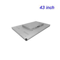 China Flush Mountable Metal Case 43 Inch Touch Screen LCD Monitor Front IP65 Rating Industrial Grade Display for sale