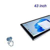 China Flush Mountable Metal Case 43 Inch Touch Screen LCD Monitor Front IP65 Rating Industrial Grade Display for sale