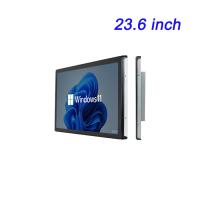 China 23.6 inch Industrial LCD Monitor Workshop Dust Proof Embedded Resistor Windows PLC Configuration King Ordering for sale