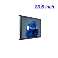 China 23.6 inch Industrial LCD Monitor Workshop Dust Proof Embedded Resistor Windows PLC Configuration King Ordering for sale