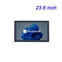 China 23.6 inch Industrial LCD Monitor Workshop Dust Proof Embedded Resistor Windows PLC Configuration King Ordering for sale