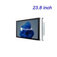 China 23.8 Inch Fully Enclosed Industrial Embedded Dustproof Horizontal Board Resistance TouchScreen LCD Monitor for sale