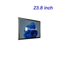China 23.8 Inch Fully Enclosed Industrial Embedded Dustproof Horizontal Board Resistance TouchScreen LCD Monitor for sale
