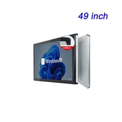 China 49 inch All Aluminum Enclosed Control All-in-one Computer Embedded Industrial LCD Display for sale