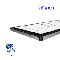 China Embedded 15 Inch Industrial IPC Widescreen Capacitive Industrial TouchScreen Monitor for sale