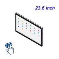 China ZXTLCD 23.6 Inch Embedded Fully Enclosed LCD Monitor Touch Screen Display Industrial All in One Machine Pure Flat Capacitive Display for sale