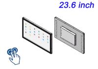 China ZXTLCD 23.6 Inch Embedded Fully Enclosed LCD Monitor Touch Screen Display Industrial All in One Machine Pure Flat Capacitive Display for sale