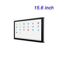 China 15.6 Inch LCD Industrial Control Display Monitors With High And Low Temperature Resistance Embedded Android Pure Flat Wall Mounted Display for sale