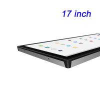 China 17 inch Embedded Fully Enclosed Dustproof and Waterproof Front Dual USB Switch Workshop Android Industrial Displays for sale
