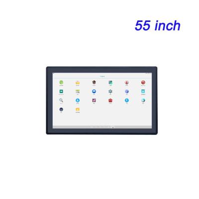 China 55 Inch Embedded Display Terminal Fully Enclosed Aluminum Alloy Heat Dissipation Fanless Dustproof Industrial Tablet for sale